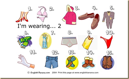 Inglês no dia a dia: Roupas (Clothes) – Atividades 3